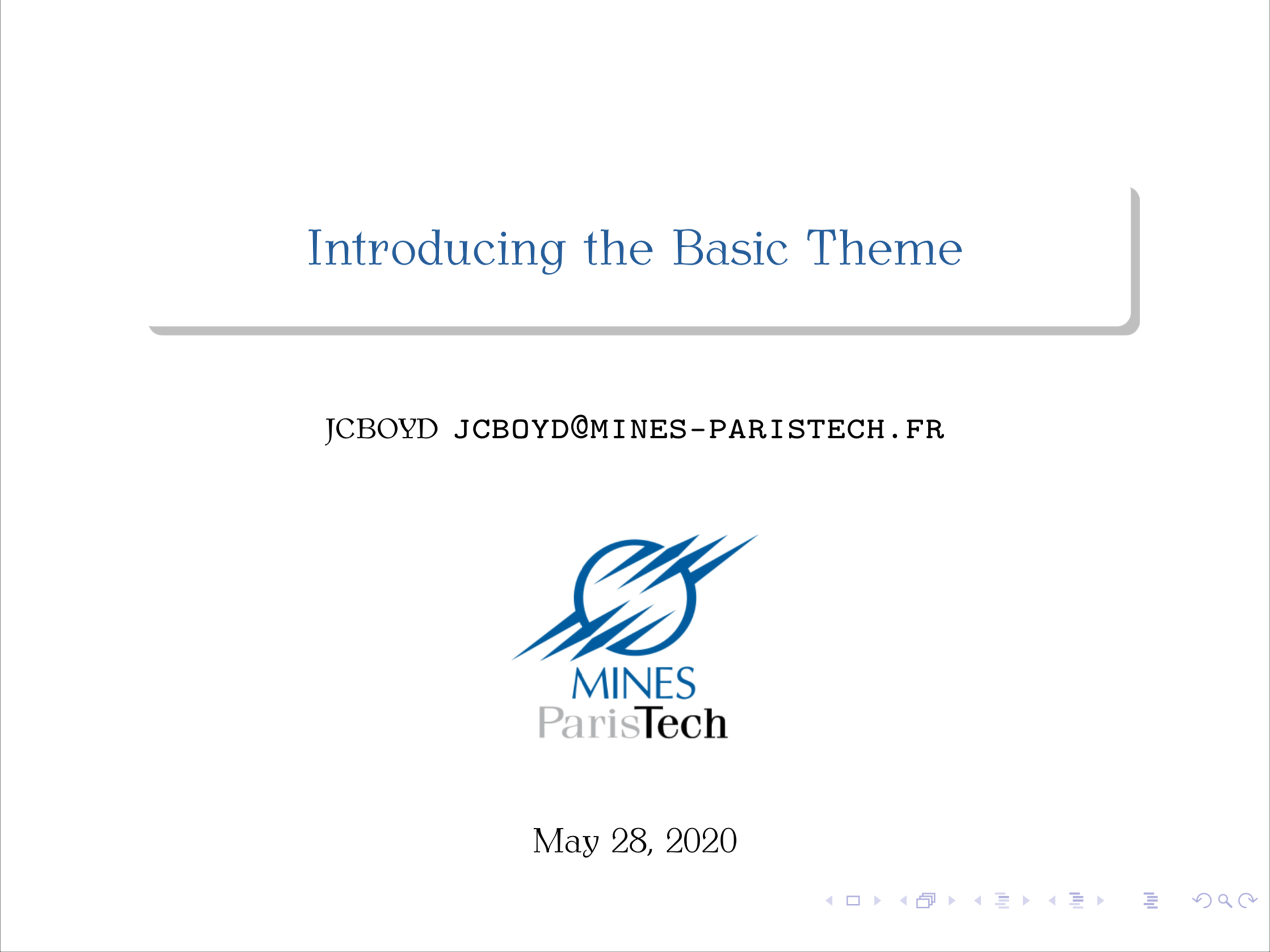 GitHub - jcboyd/basic-theme: Basic Beamer theme for my alma mater